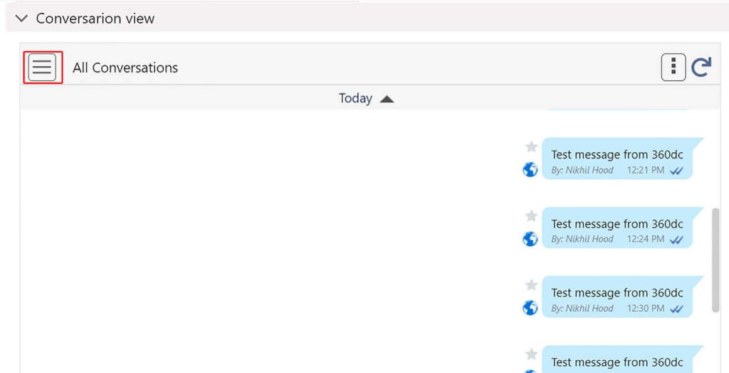 Salesforce Conversation View Manual of 360 SMS App