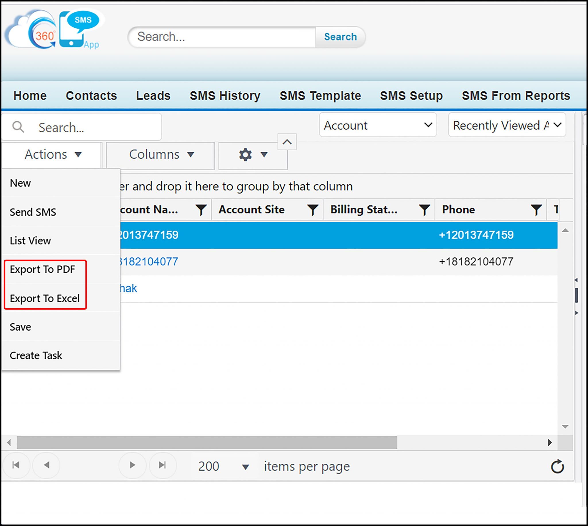 Salesforce Object Bulk Sms Through Conversation Manager For Users
