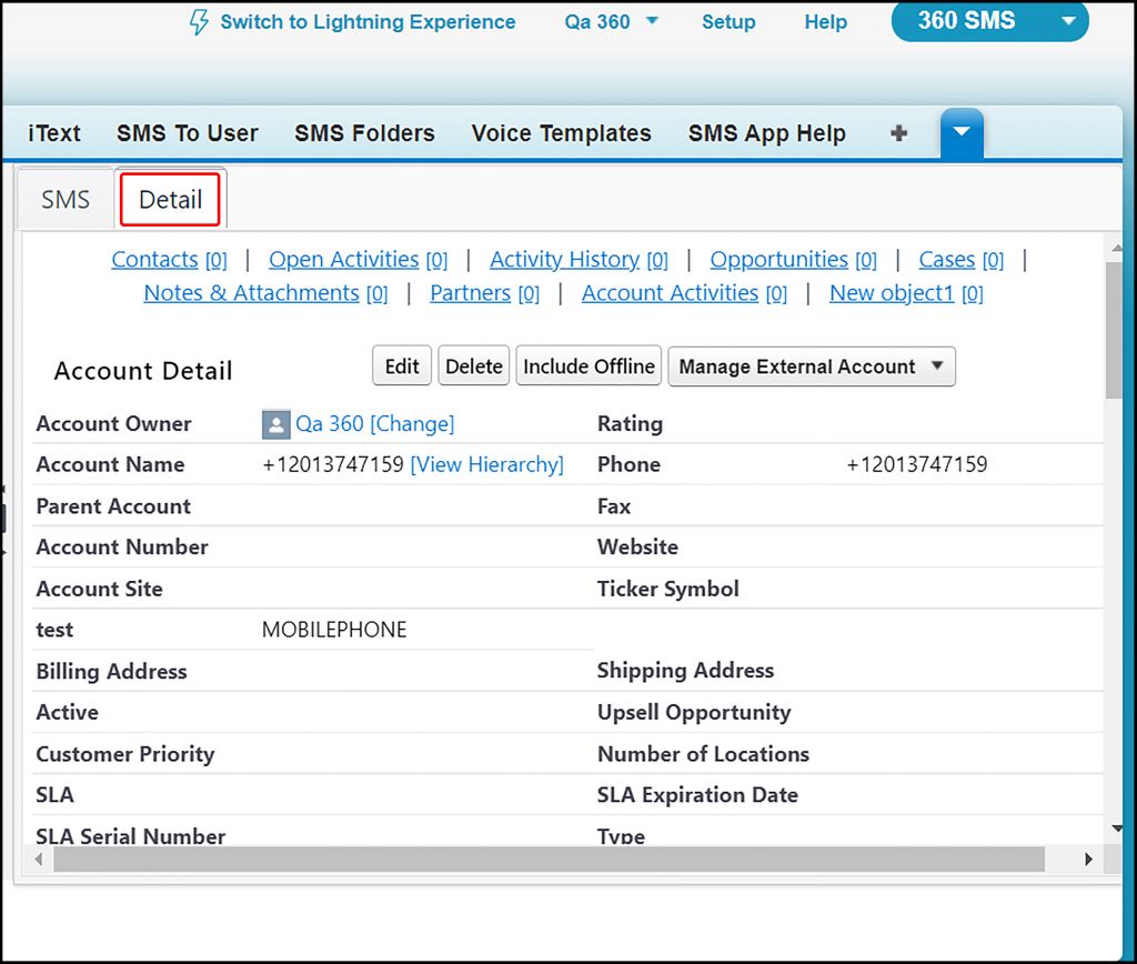 Salesforce Object Bulk Sms Through Conversation Manager For Users