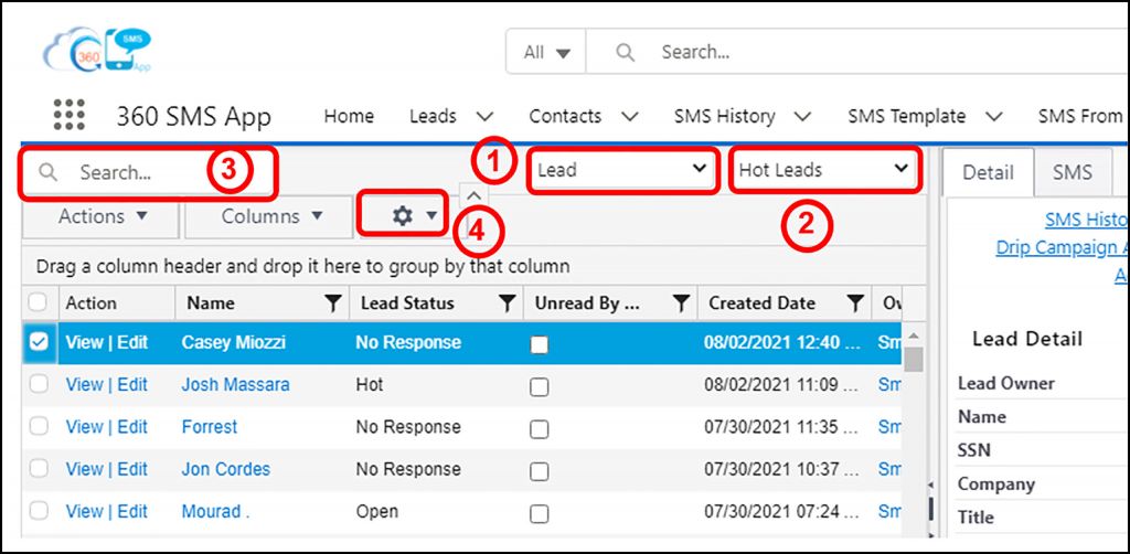 Salesforce Object Bulk Sms Through Conversation Manager For Users